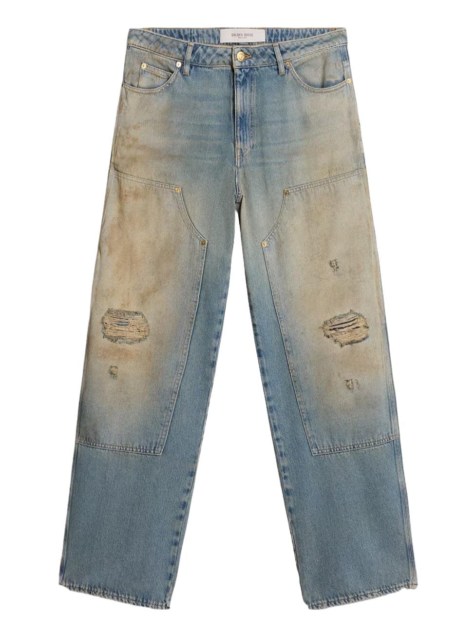 GOLDEN GOOSE Golden Goose Deluxe Brand Wide-Leg Distressed Jeans